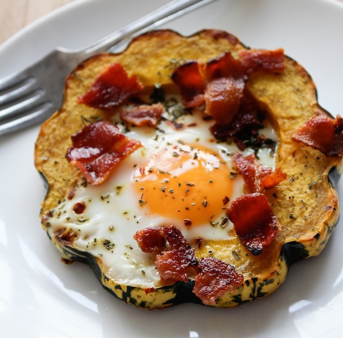 Eggs in Squash Rings - A Saucy Kitchen