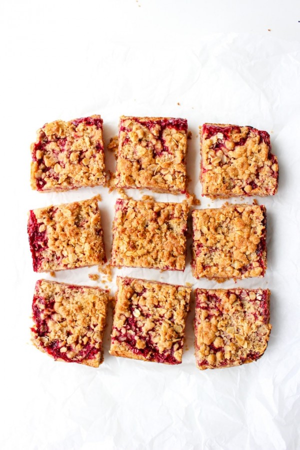 Raspberry Crumble Bars - A Saucy Kitchen