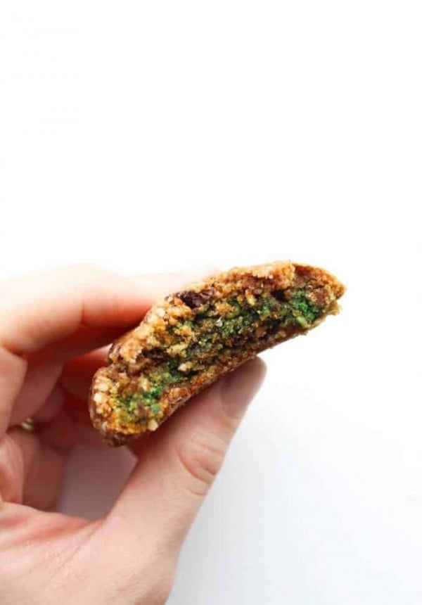 Chocolate Chip Sunflower Seed Cookies (Green Inside!) - A Saucy Kitchen