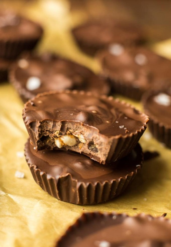 Peanut Butter Crunch Chocolate Cups - A Saucy Kitchen