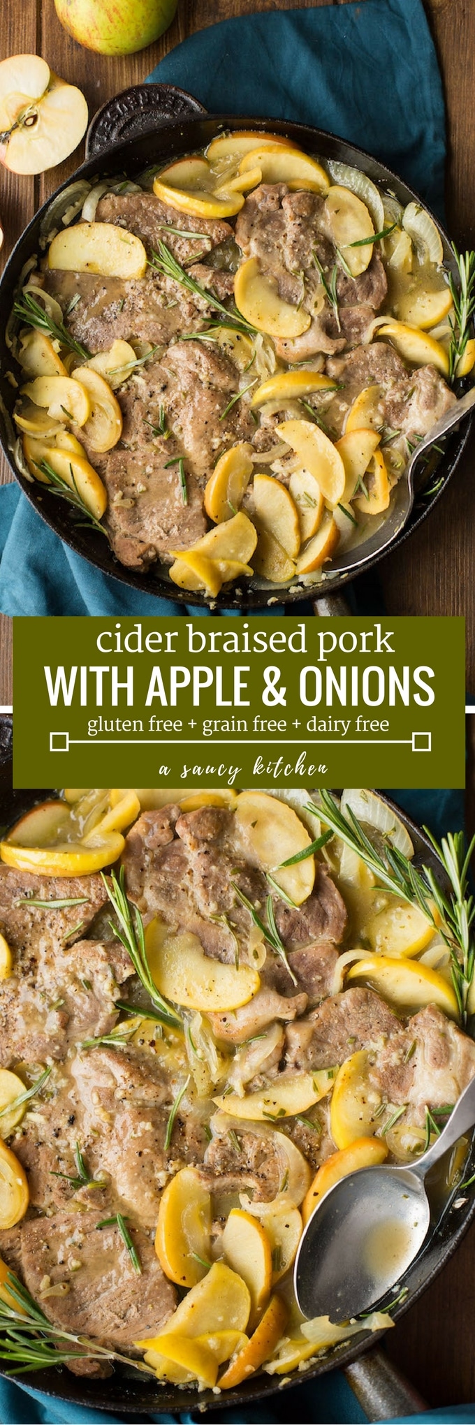 Cider Braised Pork with Apple & Onions - A Saucy Kitchen Cider Braised Pork with Apple & Onions - A Saucy Kitchen