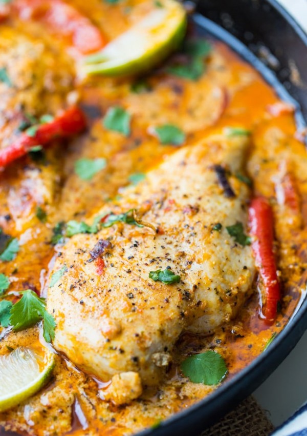 Thai Red Coconut Chicken - A Saucy Kitchen