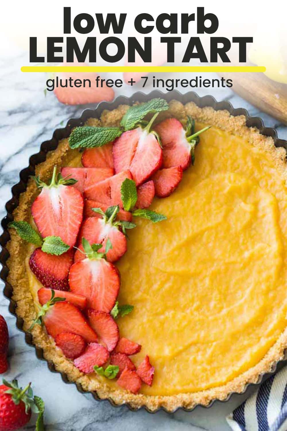 Low Carb Lemon Tart - A Saucy Kitchen