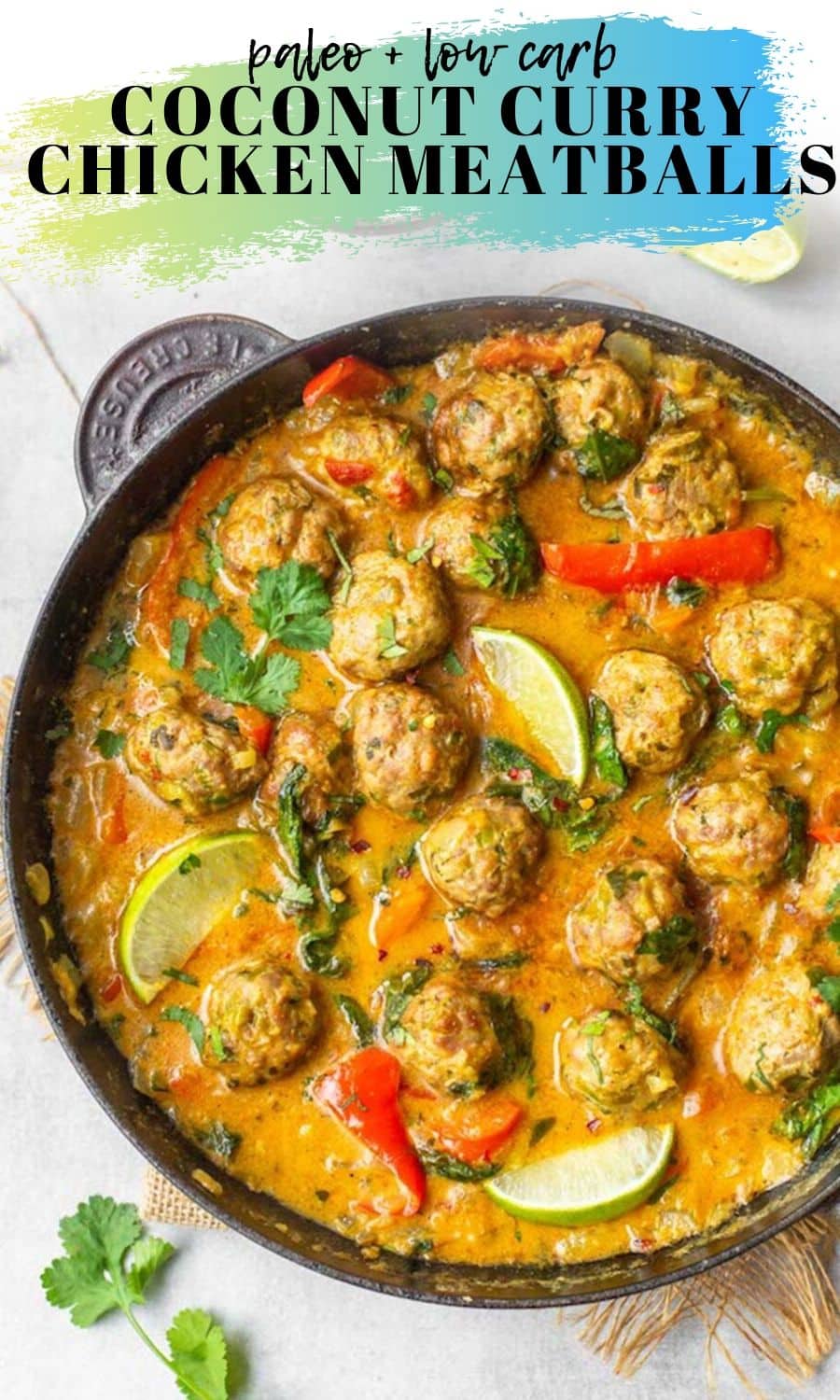 Coconut Curry Chicken Meatballs - A Saucy Kitchen