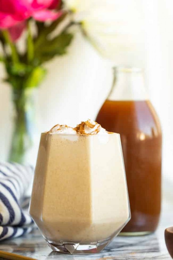 Healthy Chai Frappuccino - A Saucy Kitchen