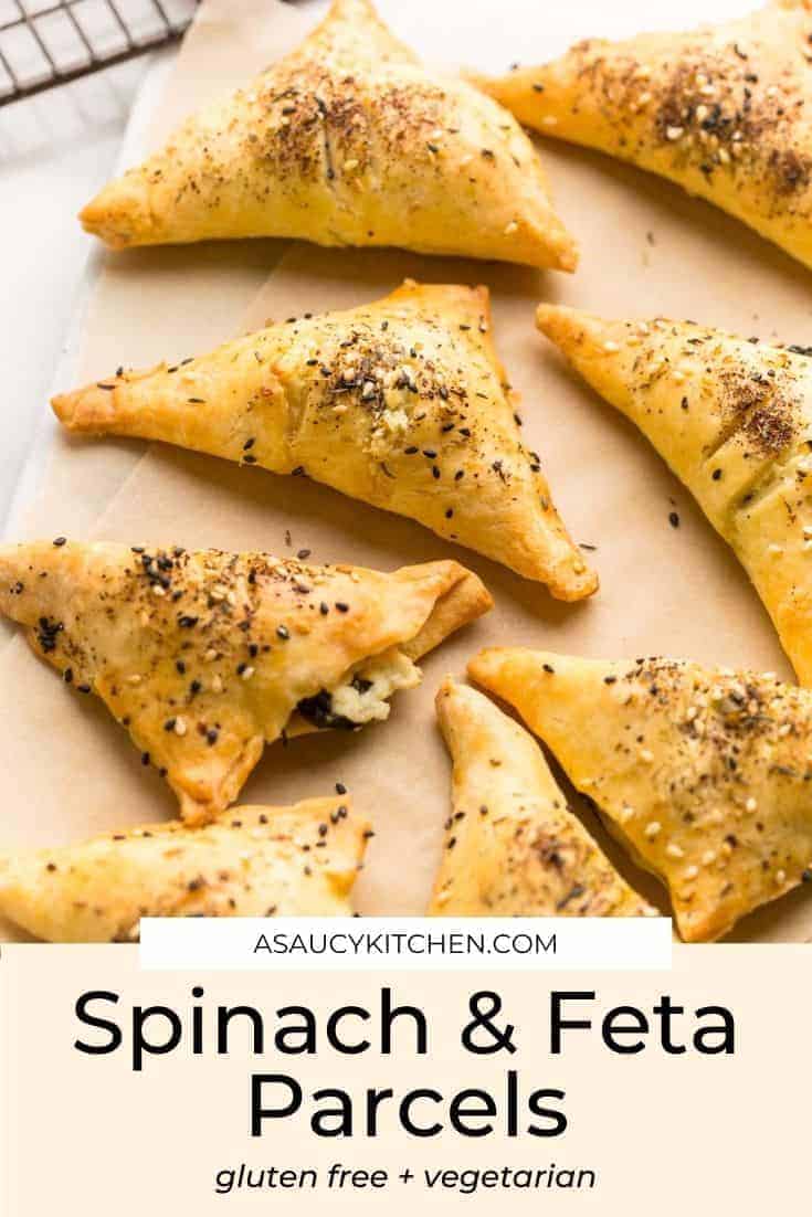 Gluten Free Spinach & Feta Parcels - A Saucy Kitchen