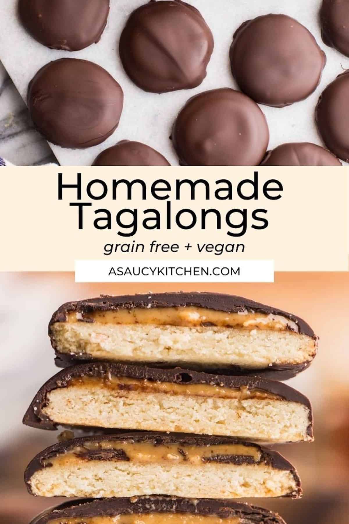 Healthier Homemade Tagalongs (Girl Scout Peanut Butter Cookies) - A ...