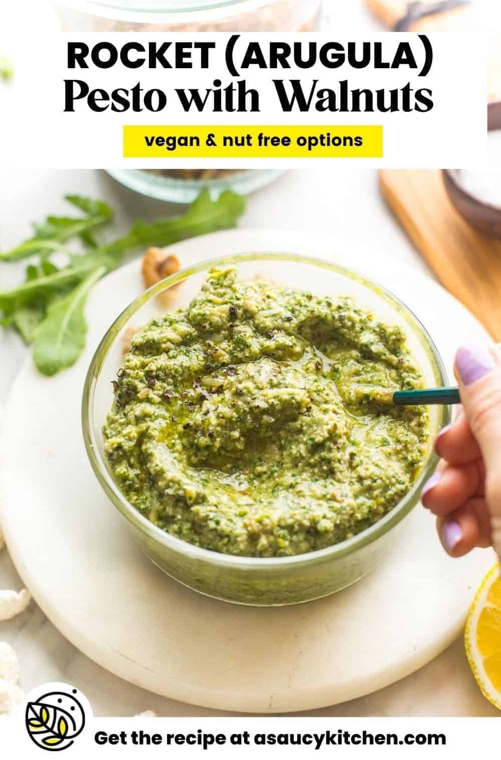 Rocket Pesto (Arugula Pesto) - A Saucy Kitchen