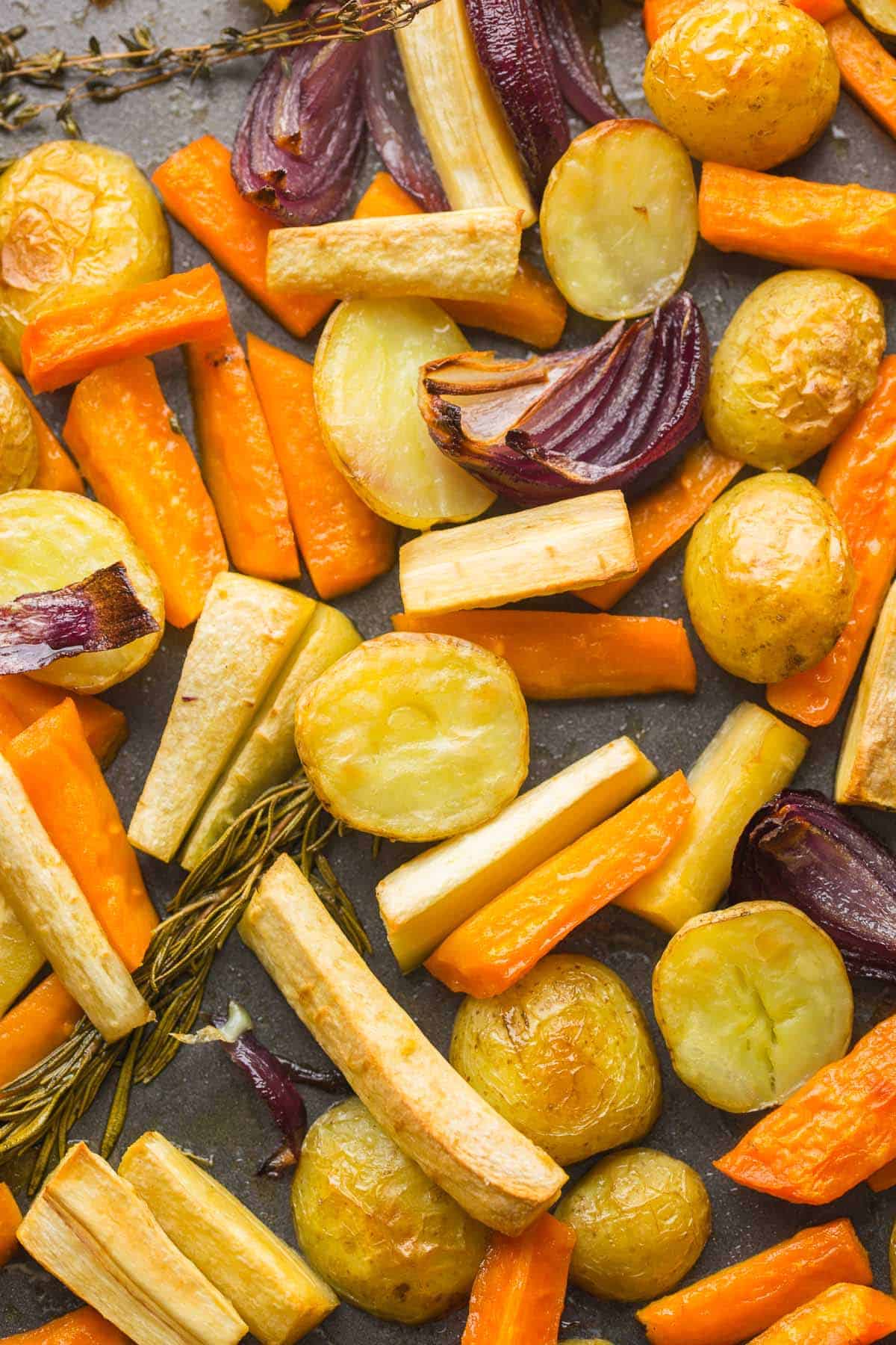 Easy Roasted Root Vegetables - A Saucy Kitchen