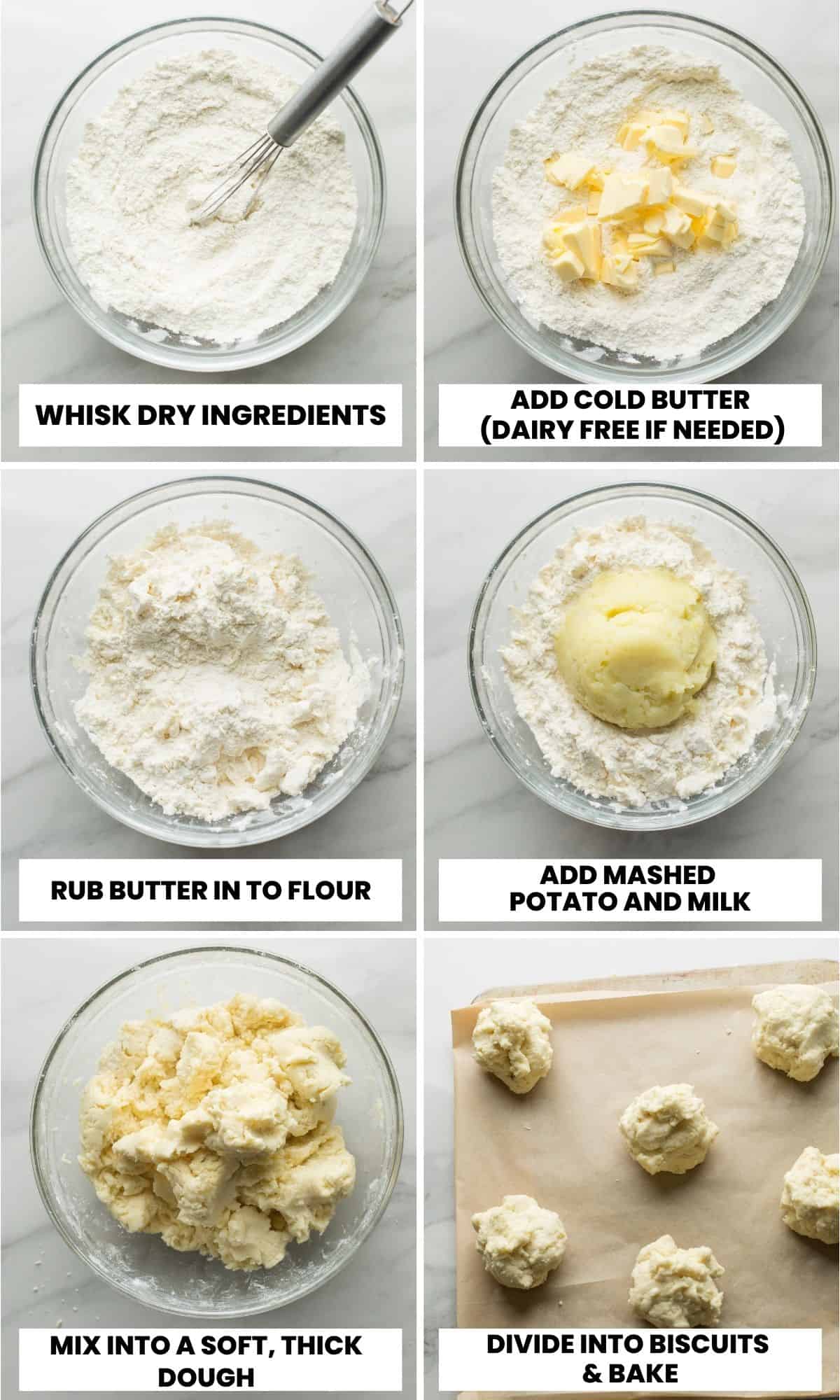 Mashed Potato Biscuits (Vegan Option) - A Saucy Kitchen