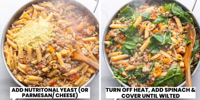 One Pot Ground Turkey Pasta - A Saucy Kitchen