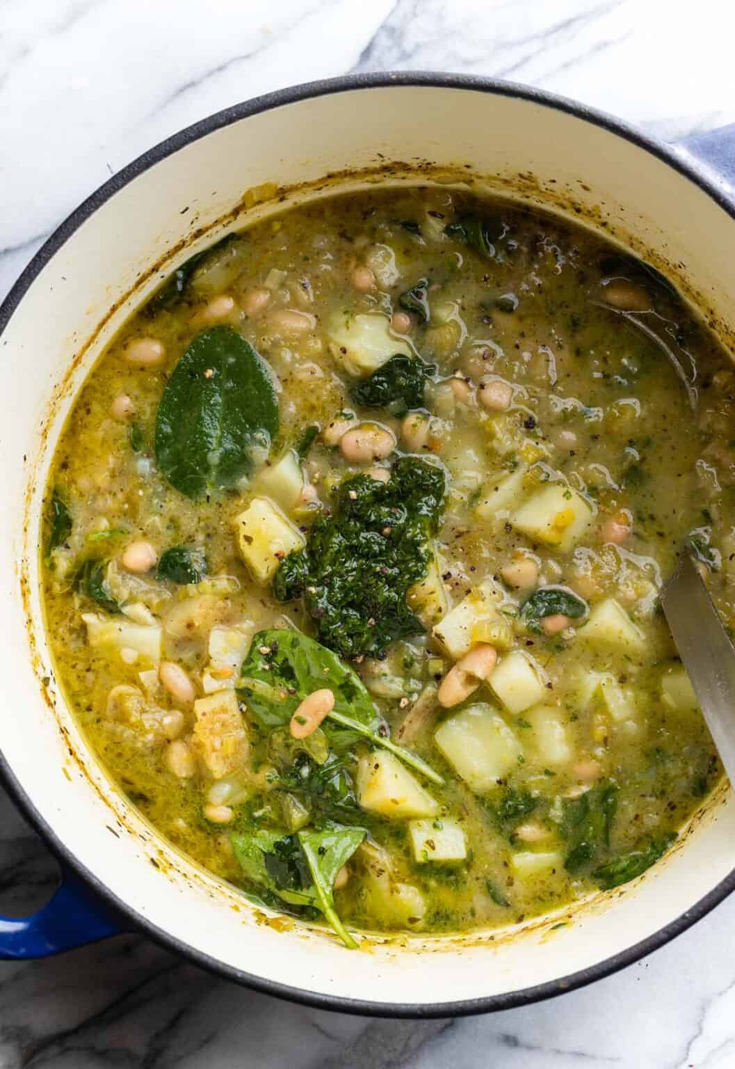 Spring Pistou Soup - A Saucy Kitchen