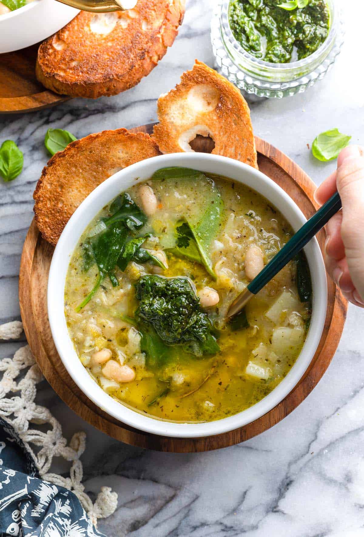 Spring Pistou Soup - A Saucy Kitchen