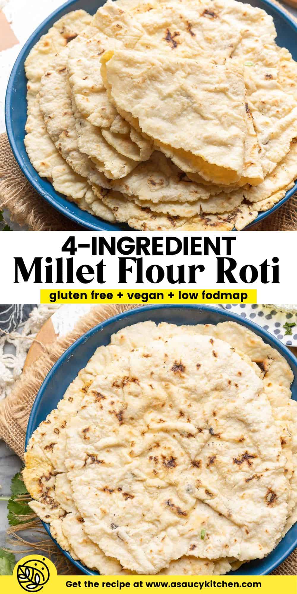 Gluten Free Roti (Millet Flour) - A Saucy Kitchen