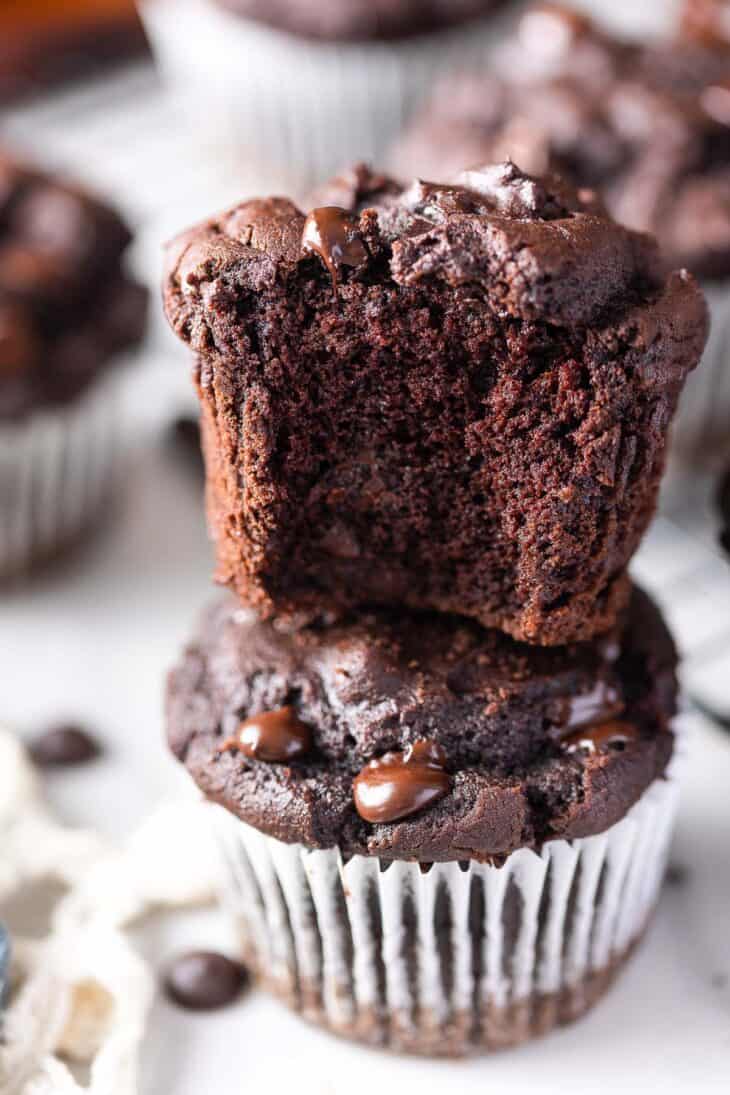 Double Chocolate Cassava Muffins (GF) - A Saucy Kitchen