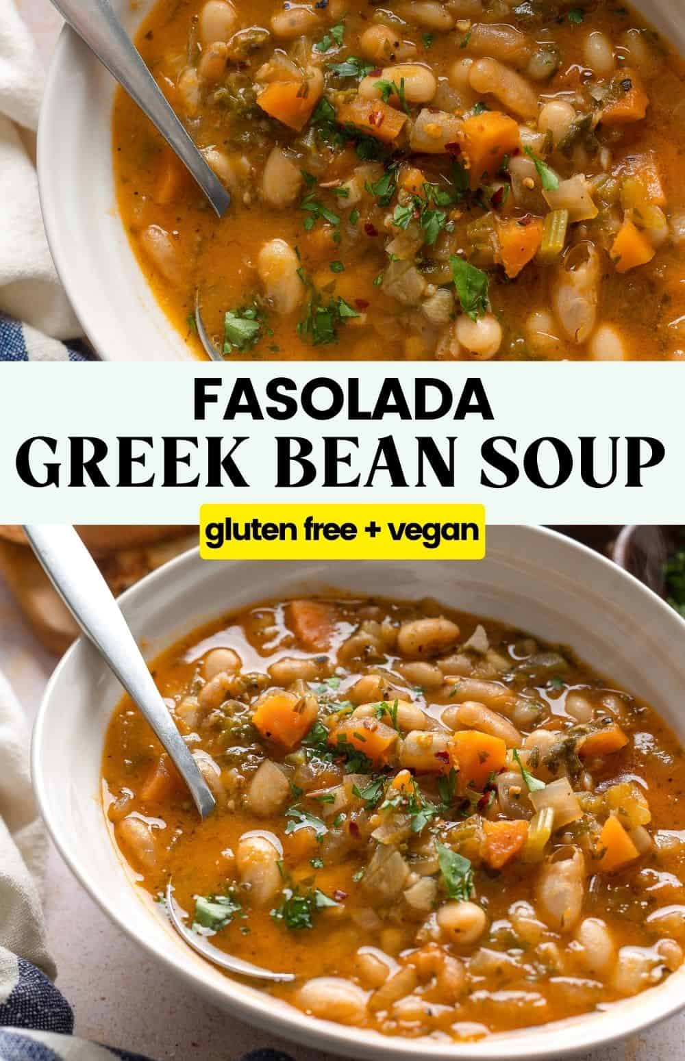 Fasolada (Greek Bean Soup) - A Saucy Kitchen