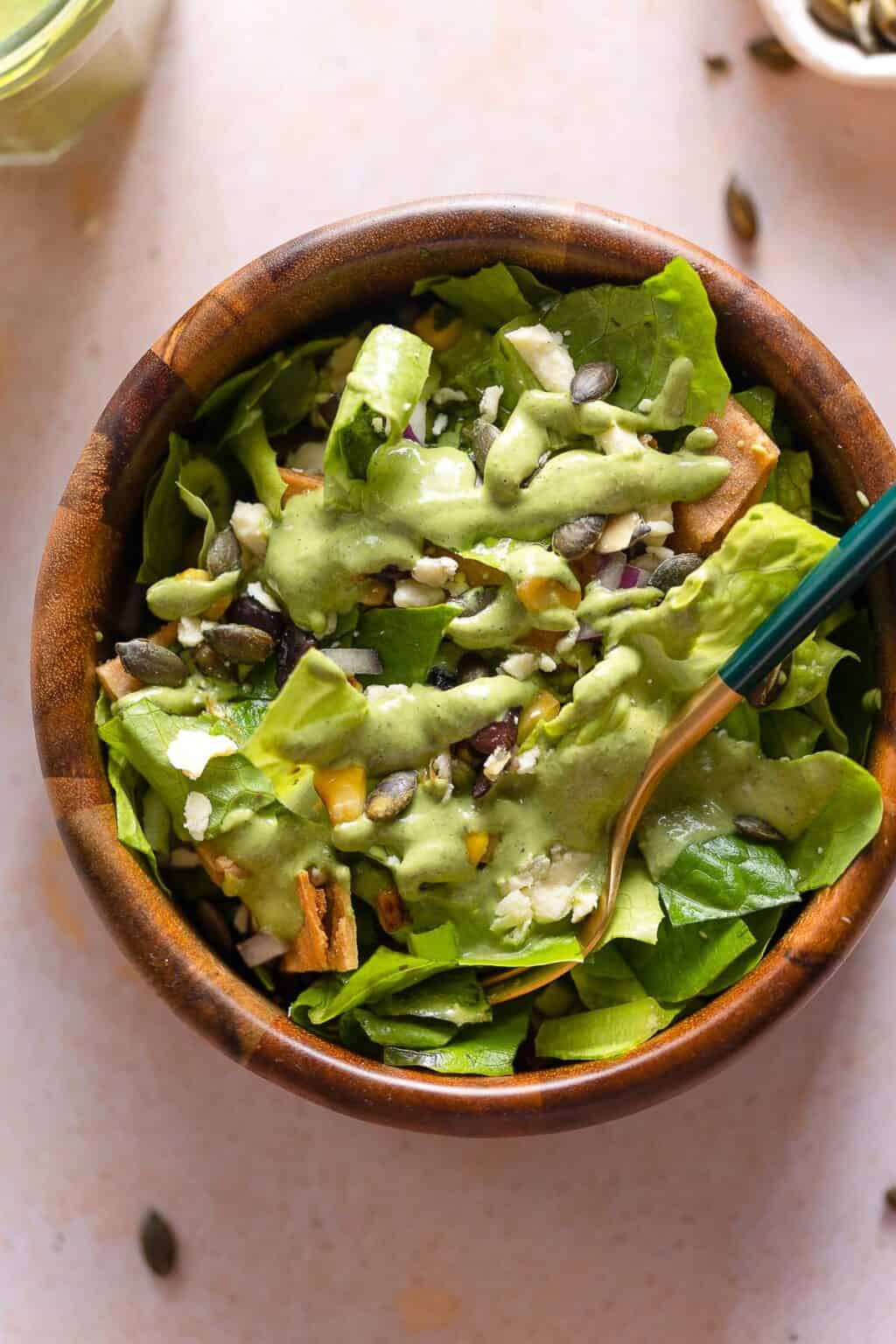 Roasted Cilantro Pepita Dressing - A Saucy Kitchen