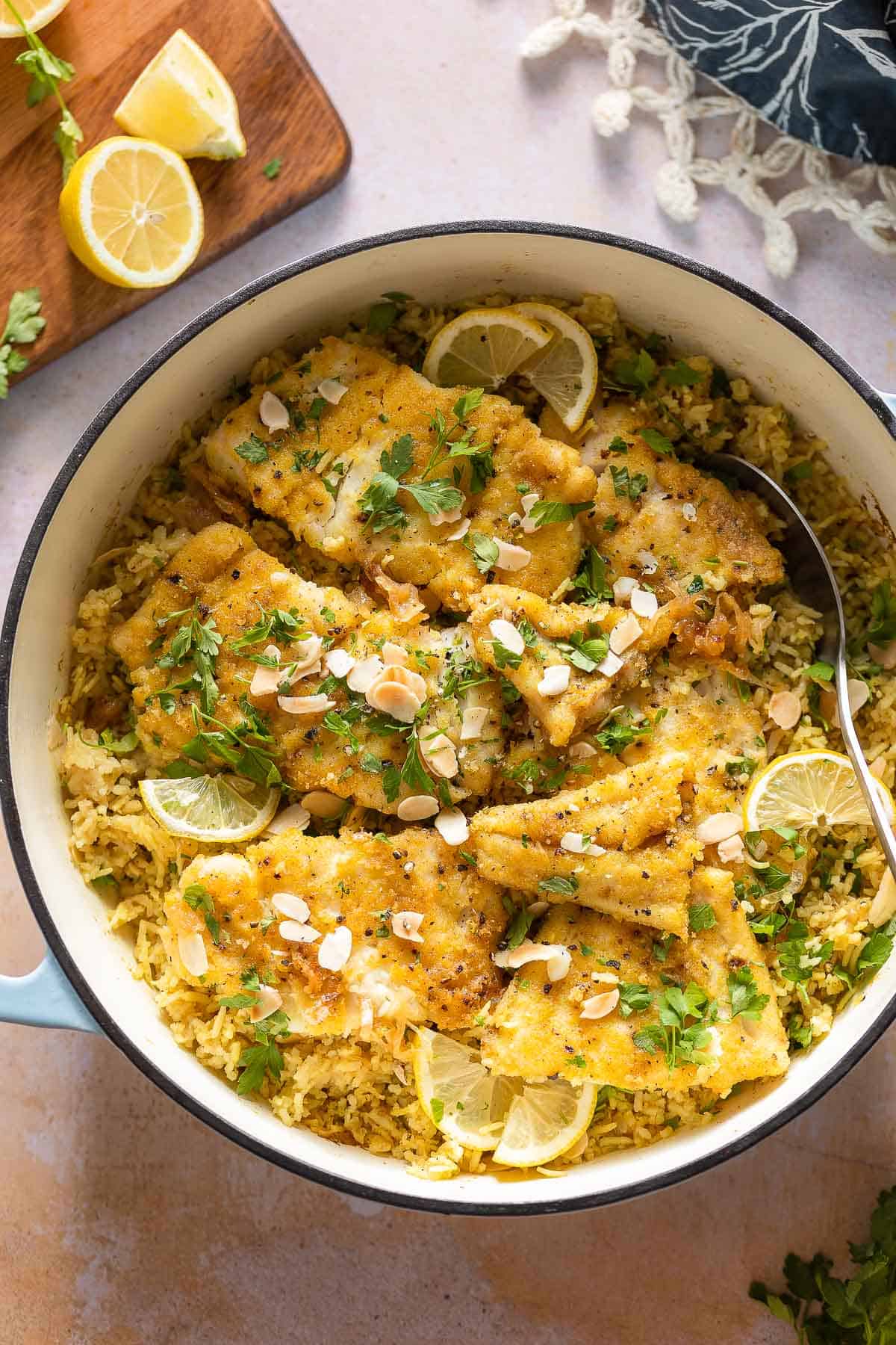 Sayadieh (Lebanese Fish & Rice) - A Saucy Kitchen