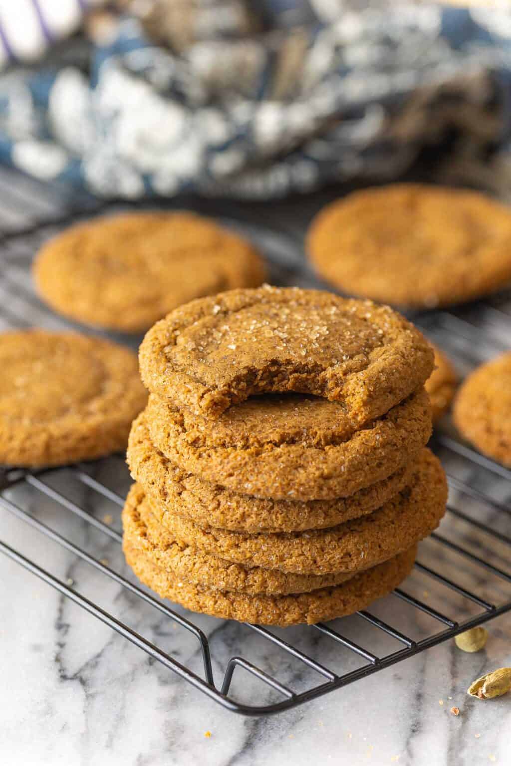 Cardamom Spiced Ginger Cookies - A Saucy Kitchen