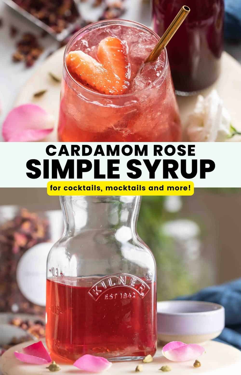 Cardamom Rose Simple Syrup - A Saucy Kitchen