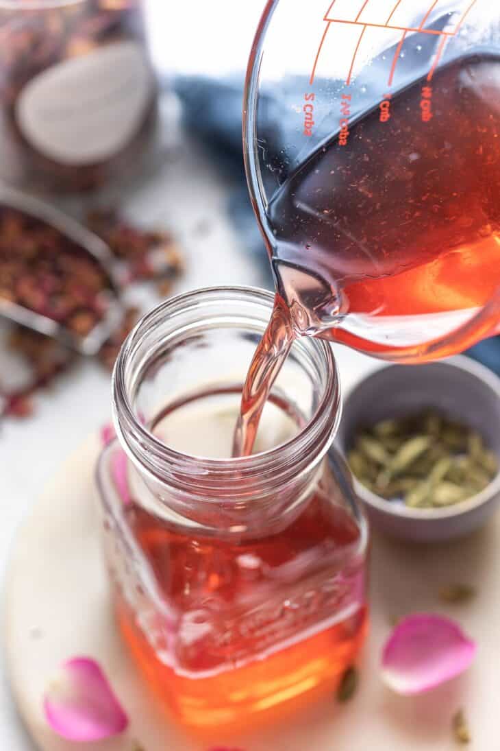 Cardamom Rose Simple Syrup - A Saucy Kitchen