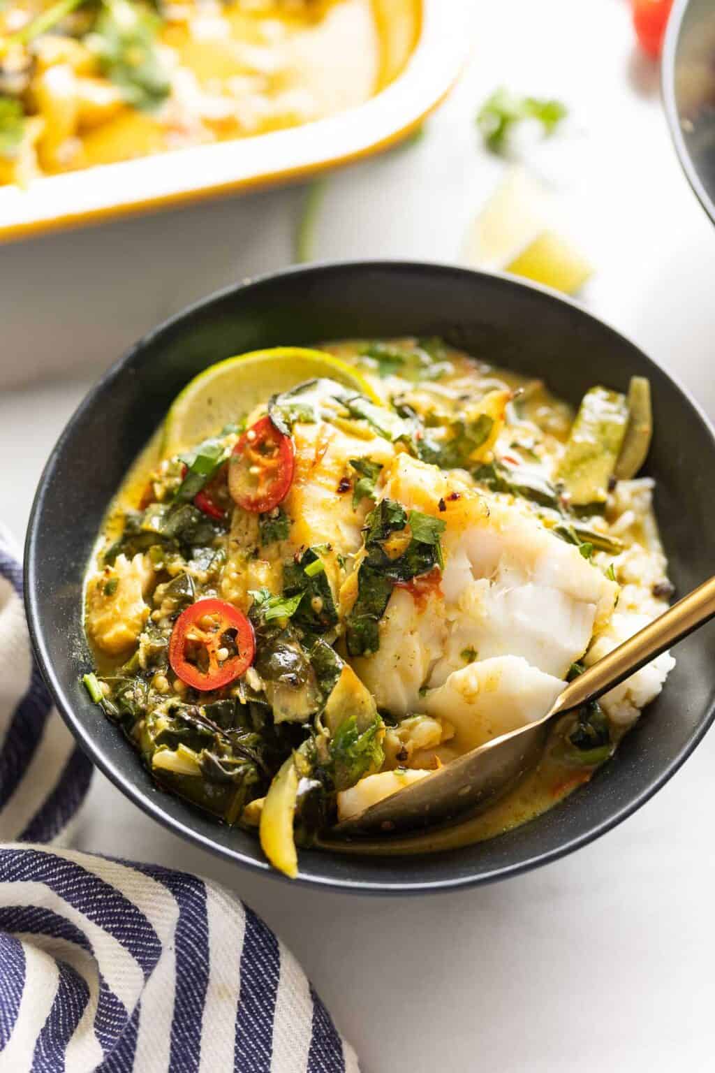 Baked Coconut Fish Curry - A Saucy Kitchen