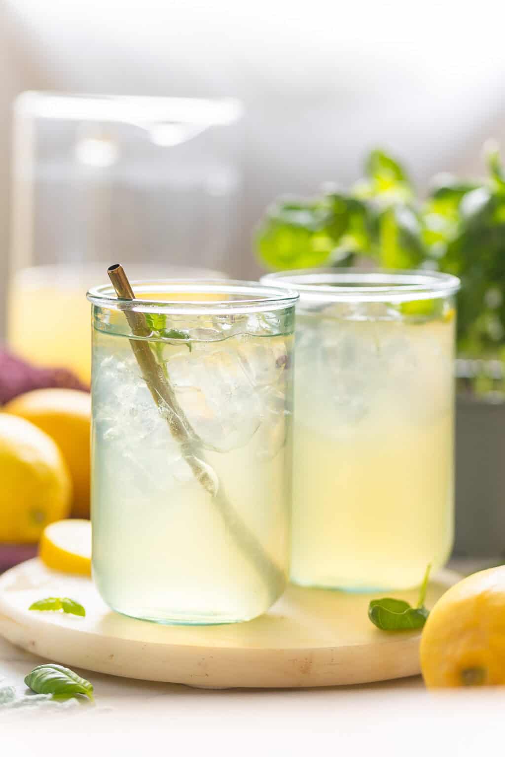 Fresh Basil Lemonade - A Saucy Kitchen