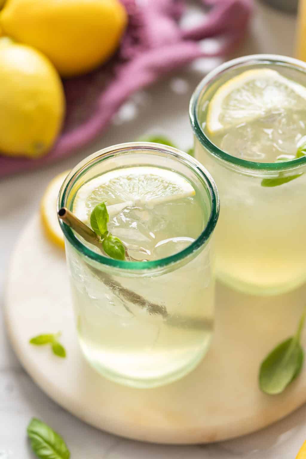 Fresh Basil Lemonade - A Saucy Kitchen