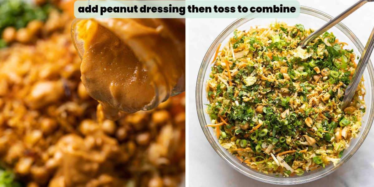 Crispy Peanut Rice & Cabbage Crunch Salad - A Saucy Kitchen