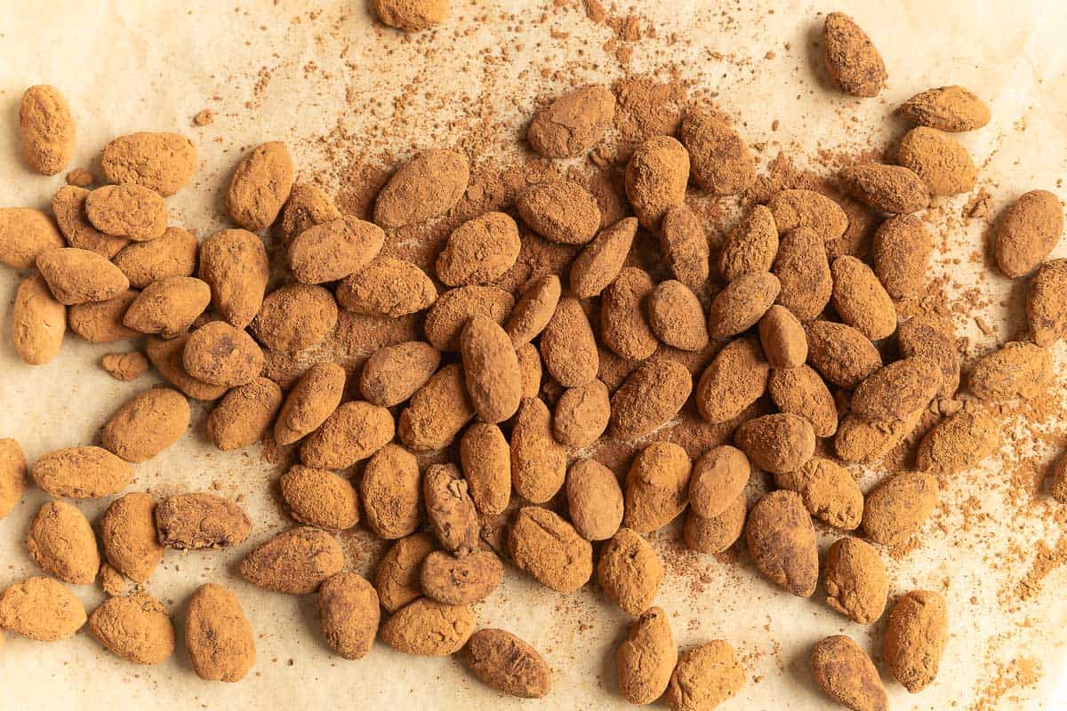 Dark Chocolate Covered Almonds - A Saucy Kitchen