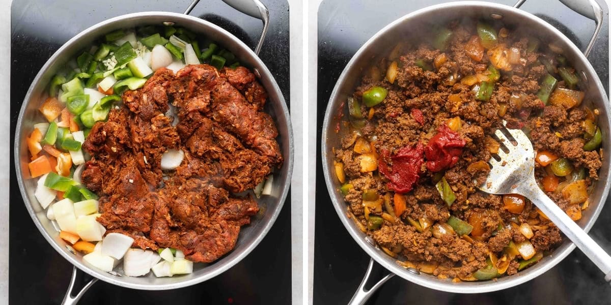 Chorizo Spiced Ground Beef & Potatoes - A Saucy Kitchen