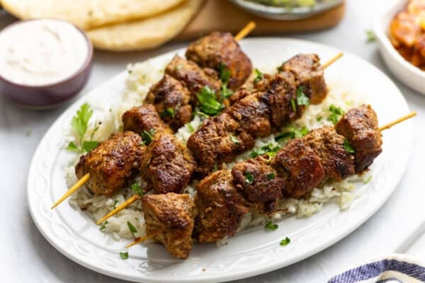 Shawarma Chicken Kebab (Grill or Oven Bake) - A Saucy Kitchen